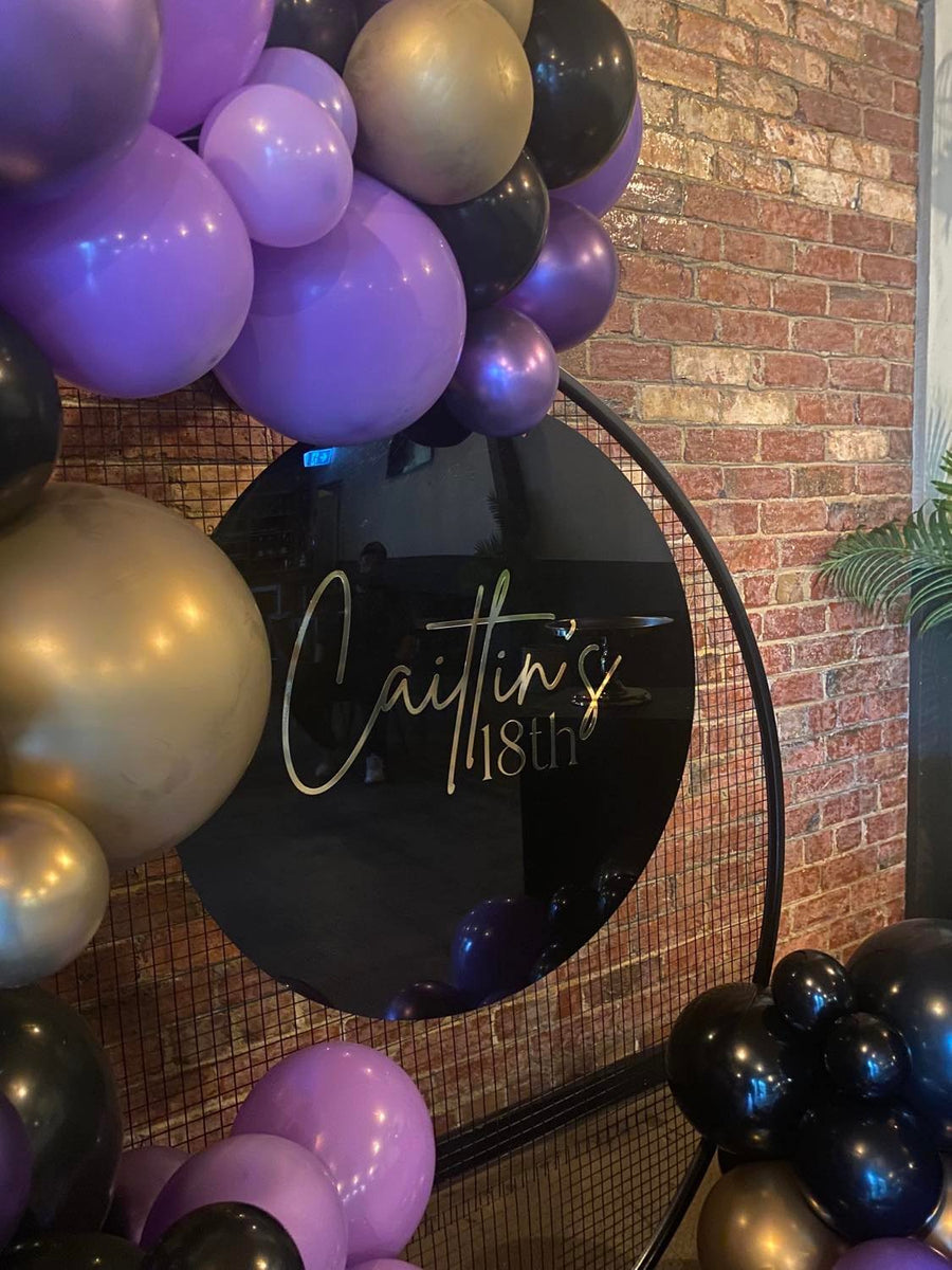 Personalised Black Signage – ebonyivoryevents